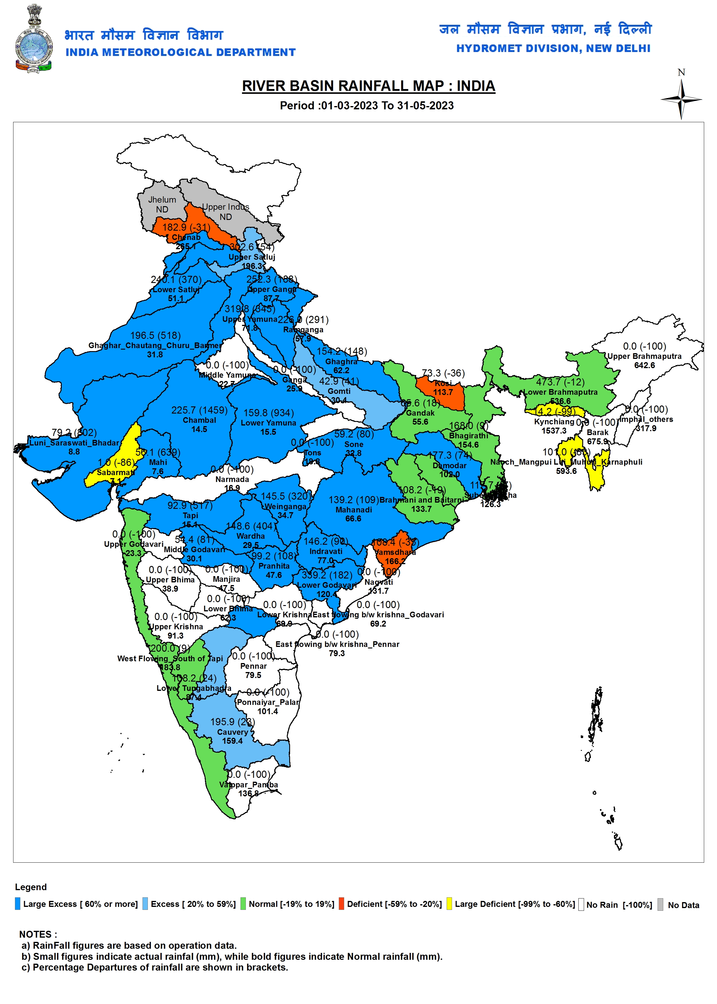 Pre Monsoon 2023: District Wise Rainfall in India – SANDRP
