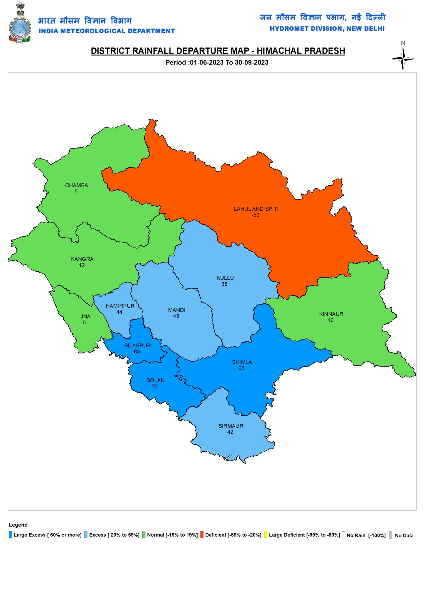SW Monsoon 2023: District wise rainfall in India – SANDRP