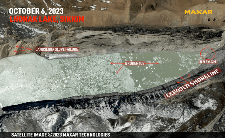 Glacial Lake FLood destroys Teesta-3 Dam in Sikkim, brings wide-spread ...