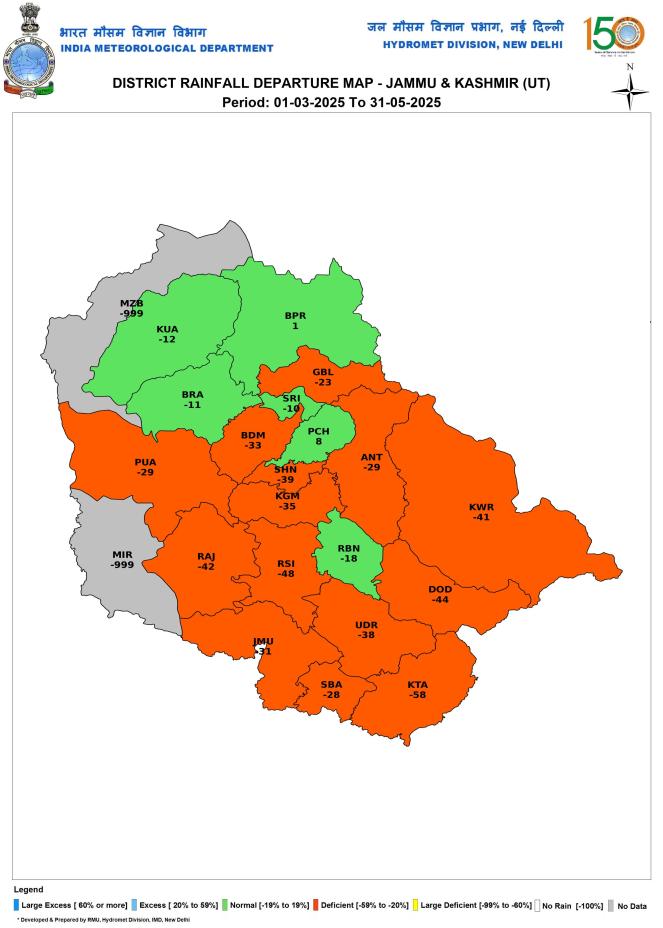 Pre-Monsoon 2025: District wise rainfall in India – SANDRP