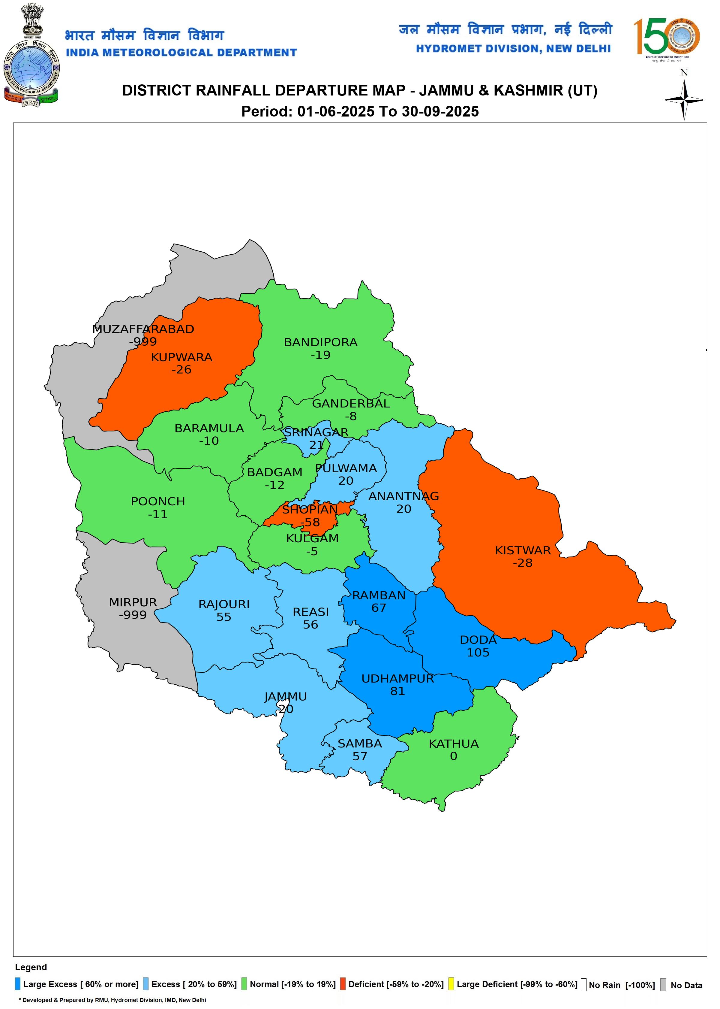 SW Monsoon 2025: District wise rainfall in India – SANDRP