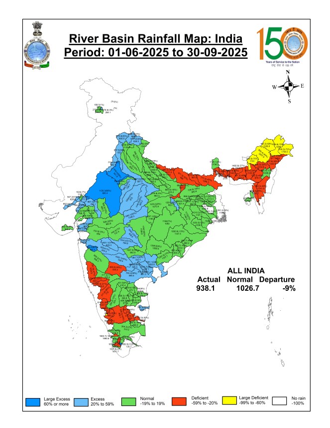 SW Monsoon 2025: District wise rainfall in India – SANDRP